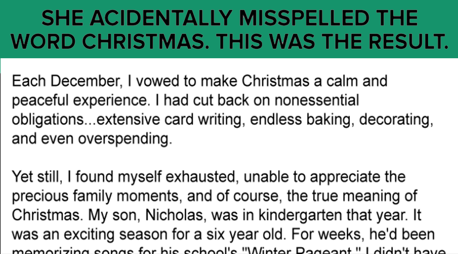 This Girl Accidentally Misspelled The Word Christmas And The Results ...